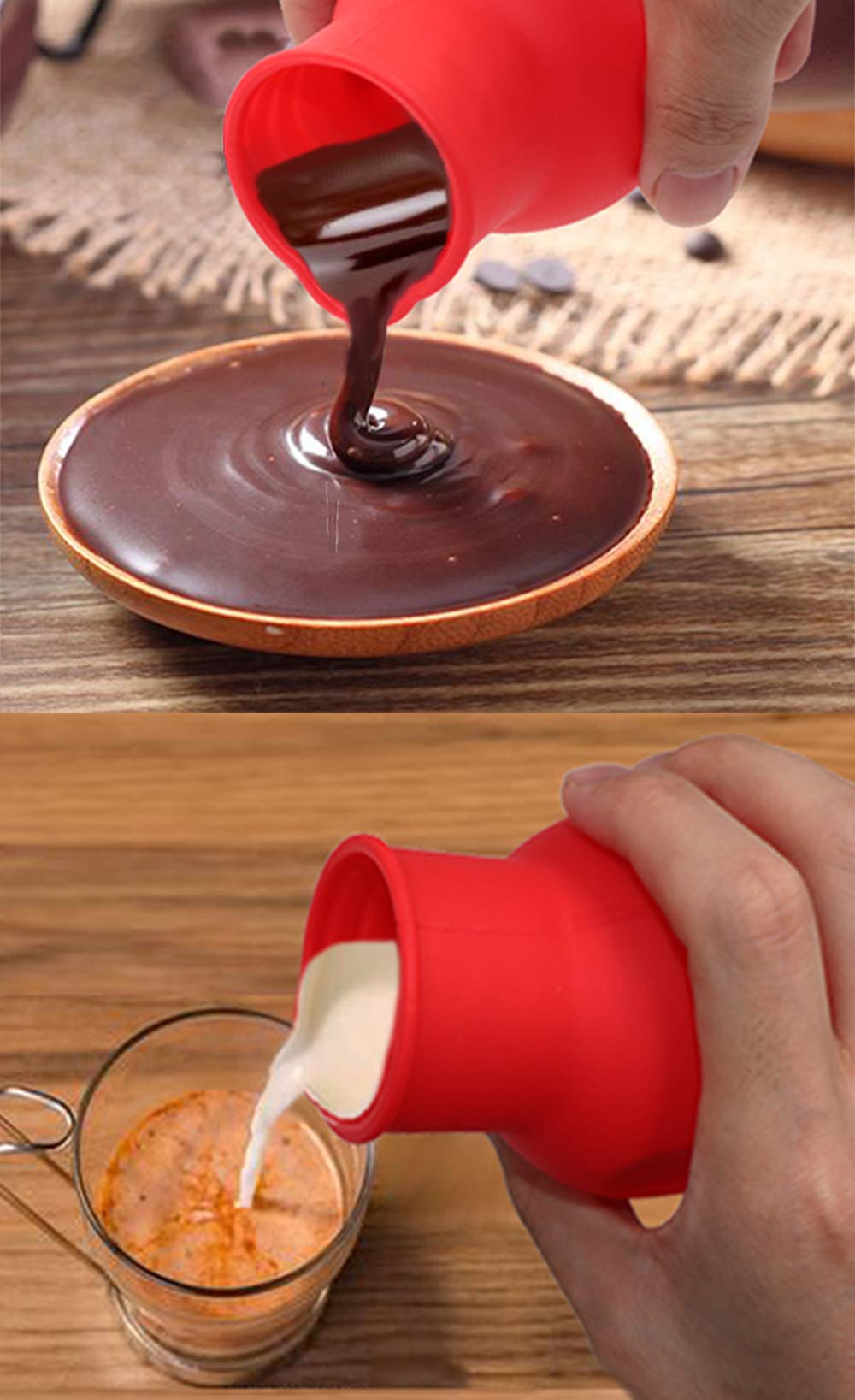 3 Pcs Chocolate Melting Pot, Silicone Chocolate Melter in Microwave for Butter, Cheese, Candy, Sauce and Caramel, Melting Chocolate for Molds