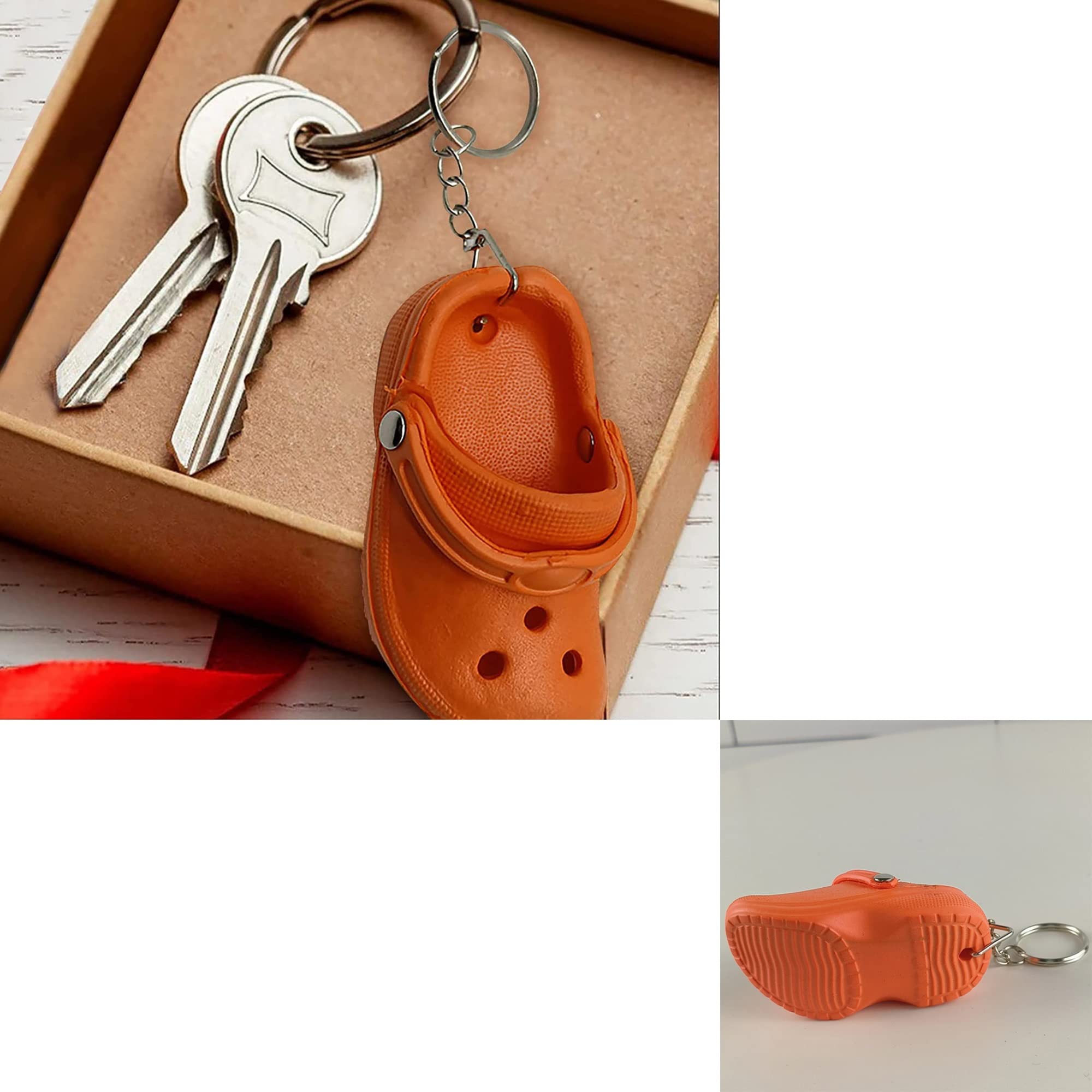 14pcs Cute Charms Shoe Keychain, Mini Croc Keychain Shoe Decor Pendant Small Charms DIY Crafting Keychains, Reusable, Easy To Clean