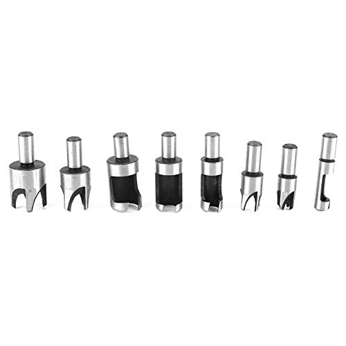 8pcs Wood Plug Cutter Carbon Steel Woodworking Hole Cutting Tool Drill Bit Set Woodworking DIY Electrical Tool