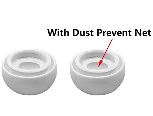 BLLQ Small Size Ear Tips Earbuds Covers Ear Caps Eartips Earpads Compatible with Apple AirPods Pro, Silicone Tips, Fit in Case, 3 Pairs White S