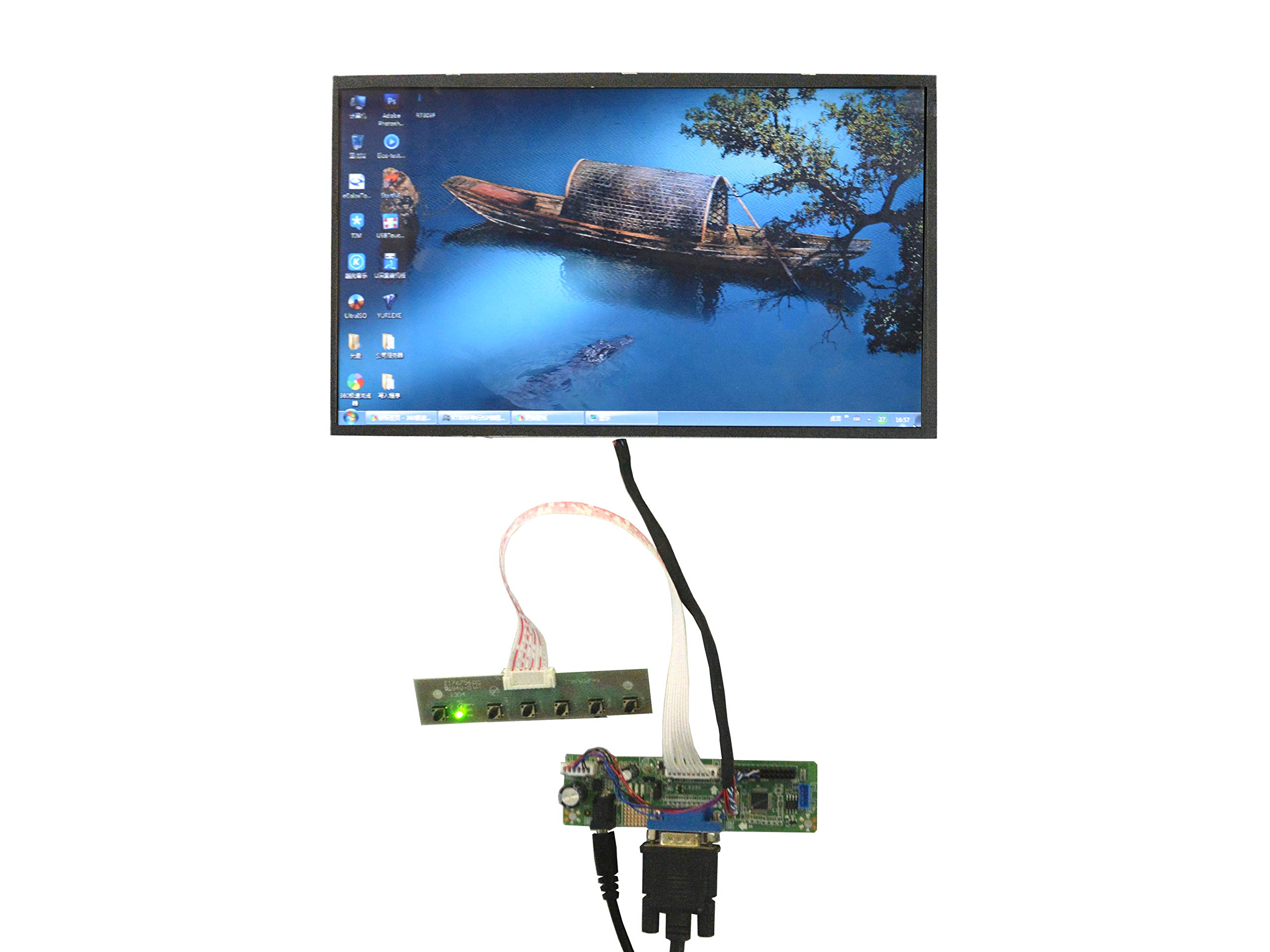 NJYTouch VGA LVDS LCD Controller Board with 11.6inch 1366x768 B116XW02 40Pin LED Screen