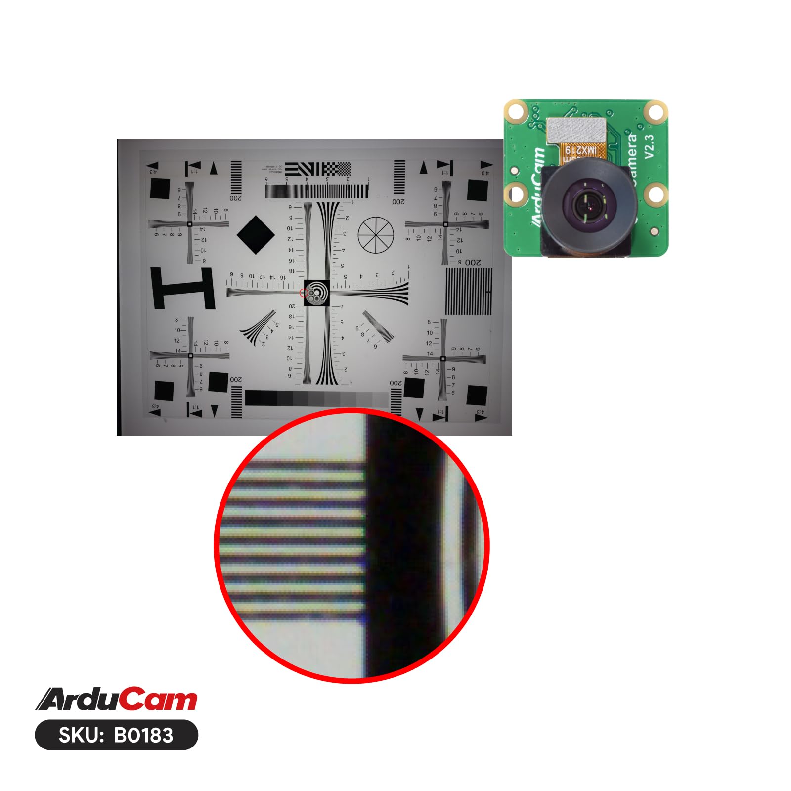 Arducam Mini 8MP IMX219 Camera Module for Jetson Orin NX/AGX Orin, with Low Distortion 105°(D) FOV M12 Lens, Compatible with Raspberry Pi CM3 / CM3+