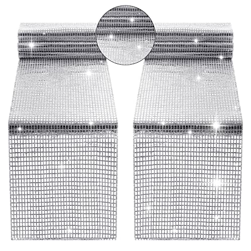 2 Pcs 14 x 72 Inches Glitter Disco Party Table Runner 70s Disco Party Table Cover 70s Birthday Party Supplies The 70s Dance Party Disco Theme Party 80s Hip Hop Party Decoration and Supplies for Table