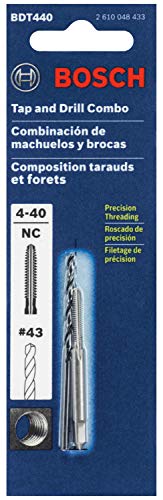 BOSCH BDT440 4-40 Plug Tap and No. 43 Drill Bit Combo Set
