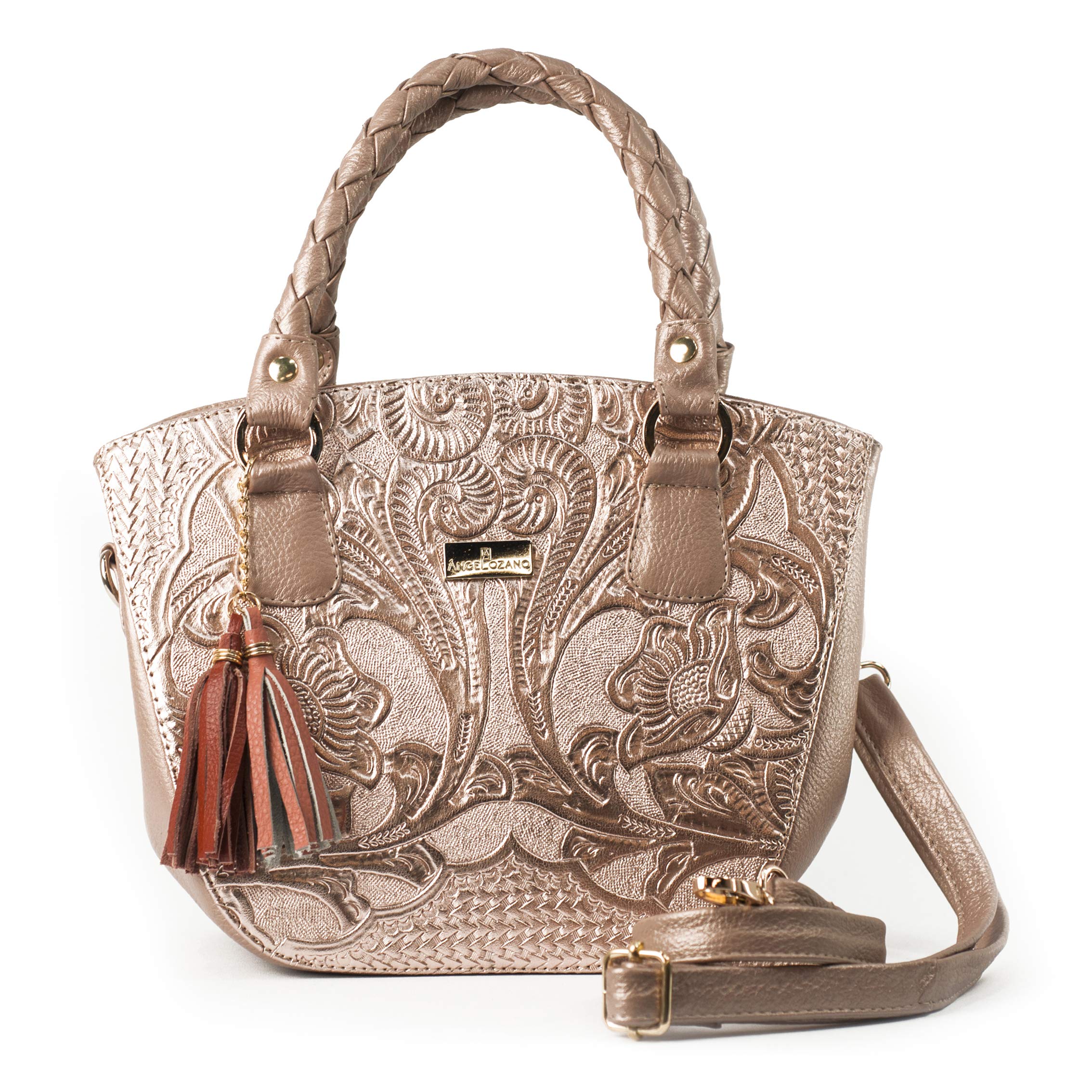 A ÁNGELOZANO Lady bag, Genuine Leather bag, Handcrafted bag, Engraved bag, Hand bag, Women's bag, Citlali Model
