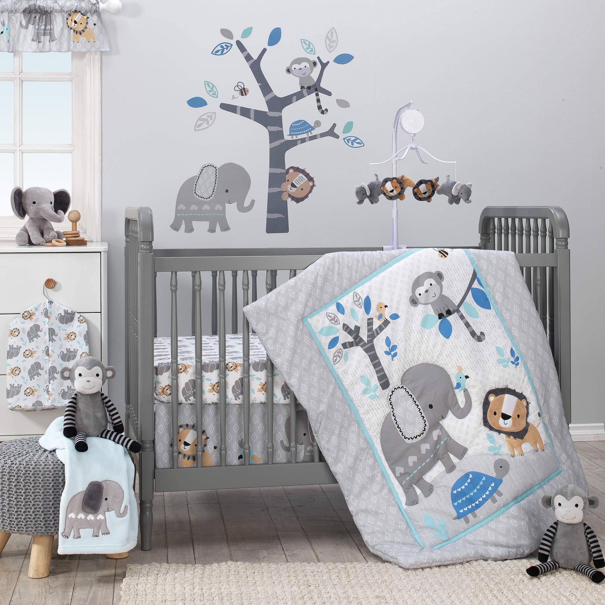Bedtime Originals Jungle Fun Fitted Crib Sheet, 28x52 Inch (Pack of 1)
