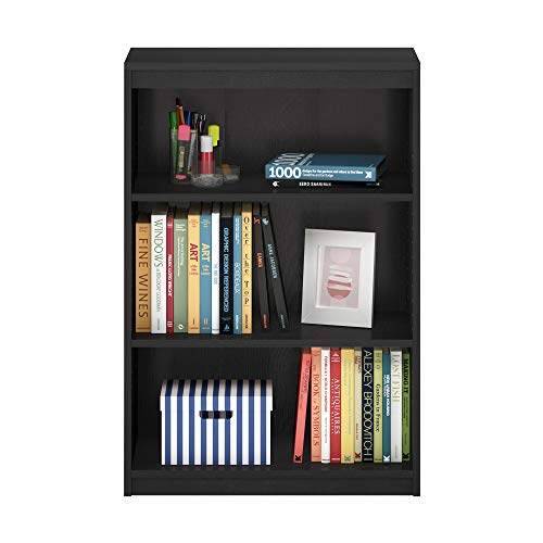 Furinno Gruen 3-Tier Bookcases, Blackwood