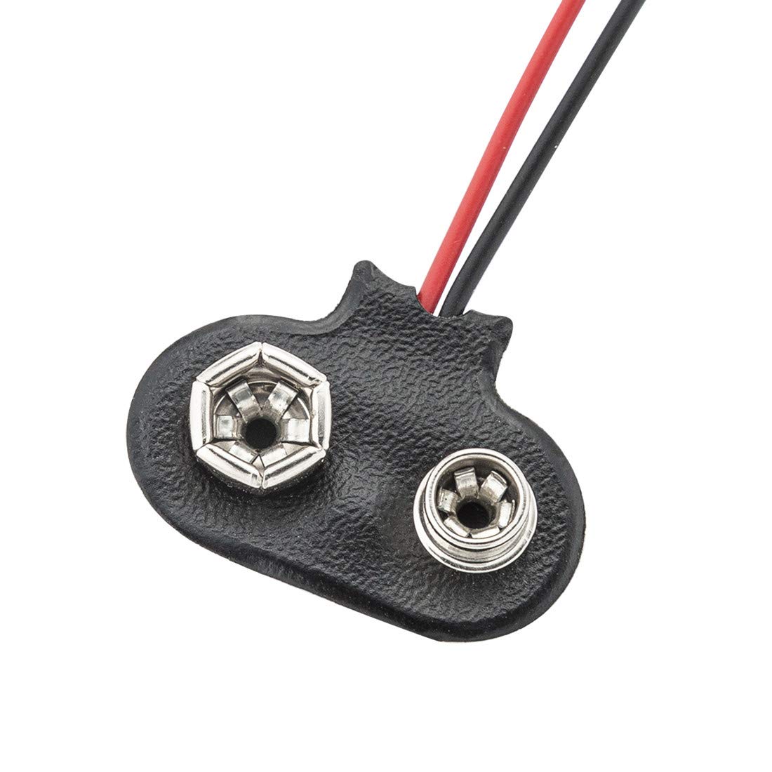 9v Battery Clip with DC 5.5mm x2.1mm Plug, 10 PCS 9v Battery Adapter for Arduino T Type