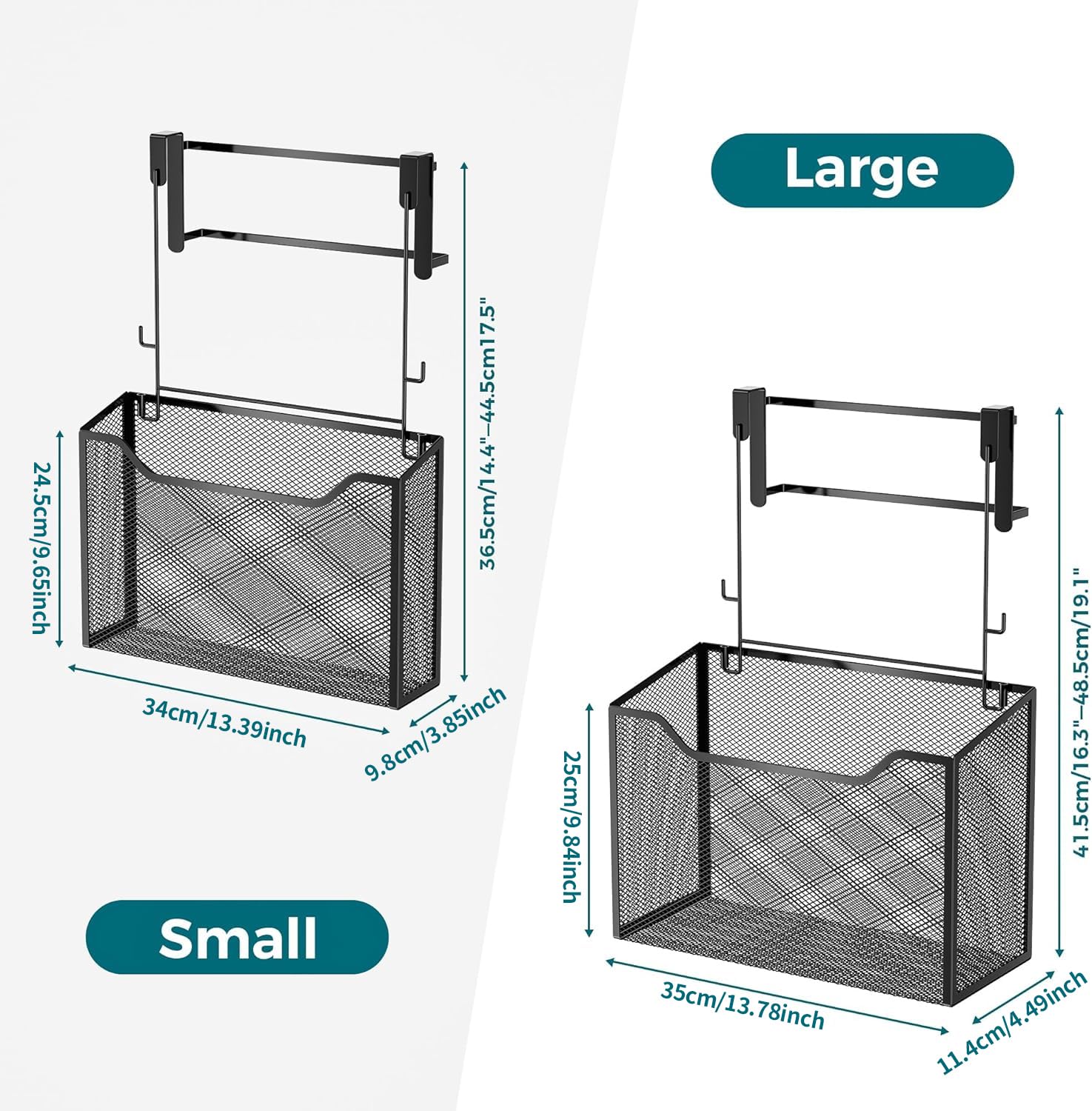 2 Pack Cabinet Door Organizer with Double Towel Bars Over The Cabinet Door Organizer Kitchen Cabinet Organizers and Storage Cutting Board Holder Suitable for Cabinet Doors Less Than 0.98 Inch Thick