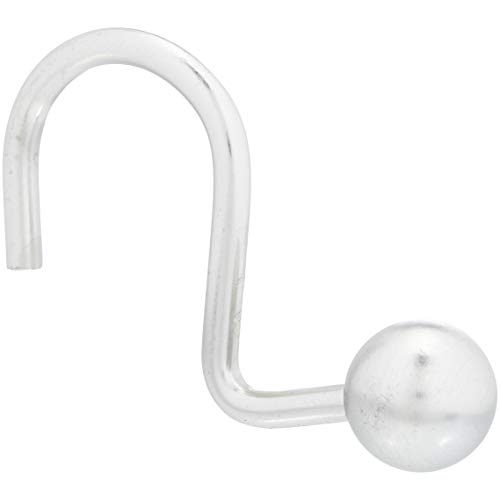 Amazon Basics Shower Curtain Hooks - S-Shaped Hooks, Nickel