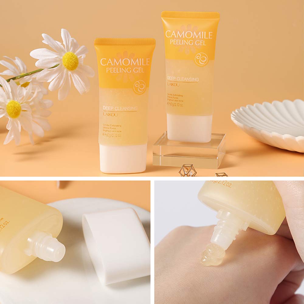 BEUKING Face Camomile Peeling Gel Deep Cleansing Moisturizing Smoothing Gentle Exfoliating Remove Dirt Tighten Pores Improving Face Skin