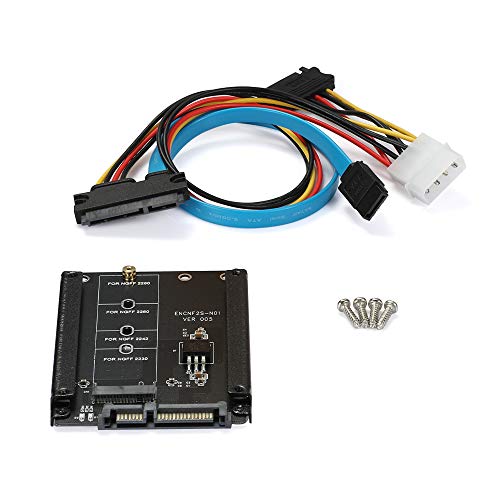 BEYIMEI M.2 NGFF to SATA Adapter Card, B-M Key, Supports 2230, 2242, 2260, 2280mm M.2 SSDs