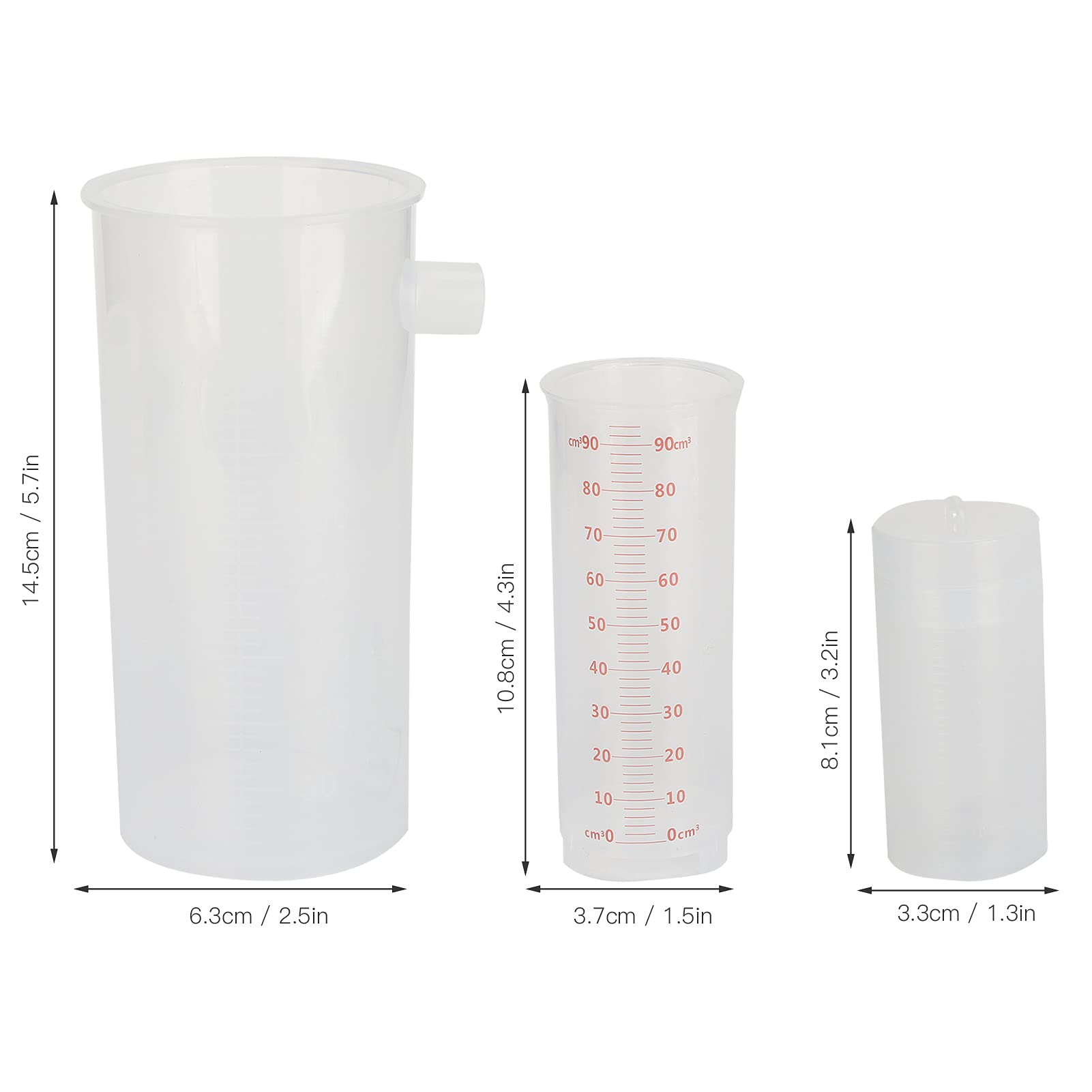 Plastic Graduated Cylinder,Physics Experiment Measuring Test Tube Set with Overflow Cup,Weight and 2 Hook,Suitable for Physics Teaching(Buoyancy Principle Experimental Equipment)