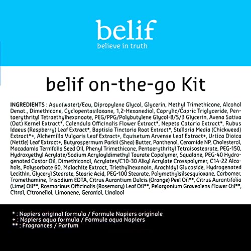 belif Hydrators-On-The-Go Kit | Travel Kit | Moisturizer, Eye Cream, Serum, Hydration | Daily Hydrating Skincare Set | Antioxidant Packed Moisturizing Set for All Skin Types | KBeauty | 1.01 Fl Oz