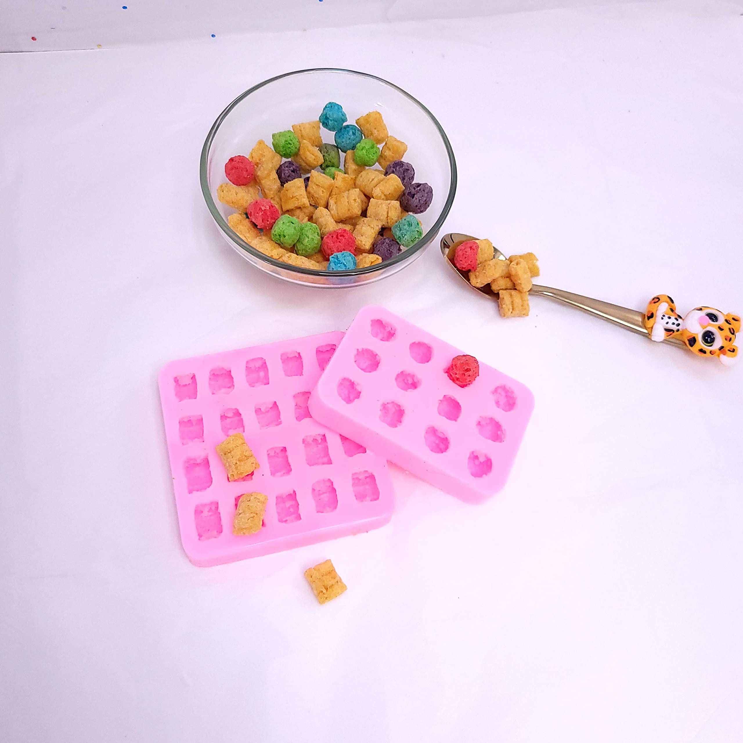 2 pcs Colorful Cereal crunch berries bundle multi cavities cereal mold | Soap | Candle | Mold for Wax | Mold for Resin NC020AB
