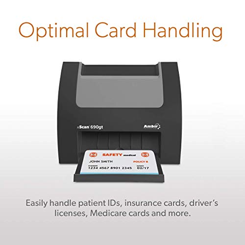 Ambir nScan 690gt High-Speed Vertical Card Scanner for Windows PC