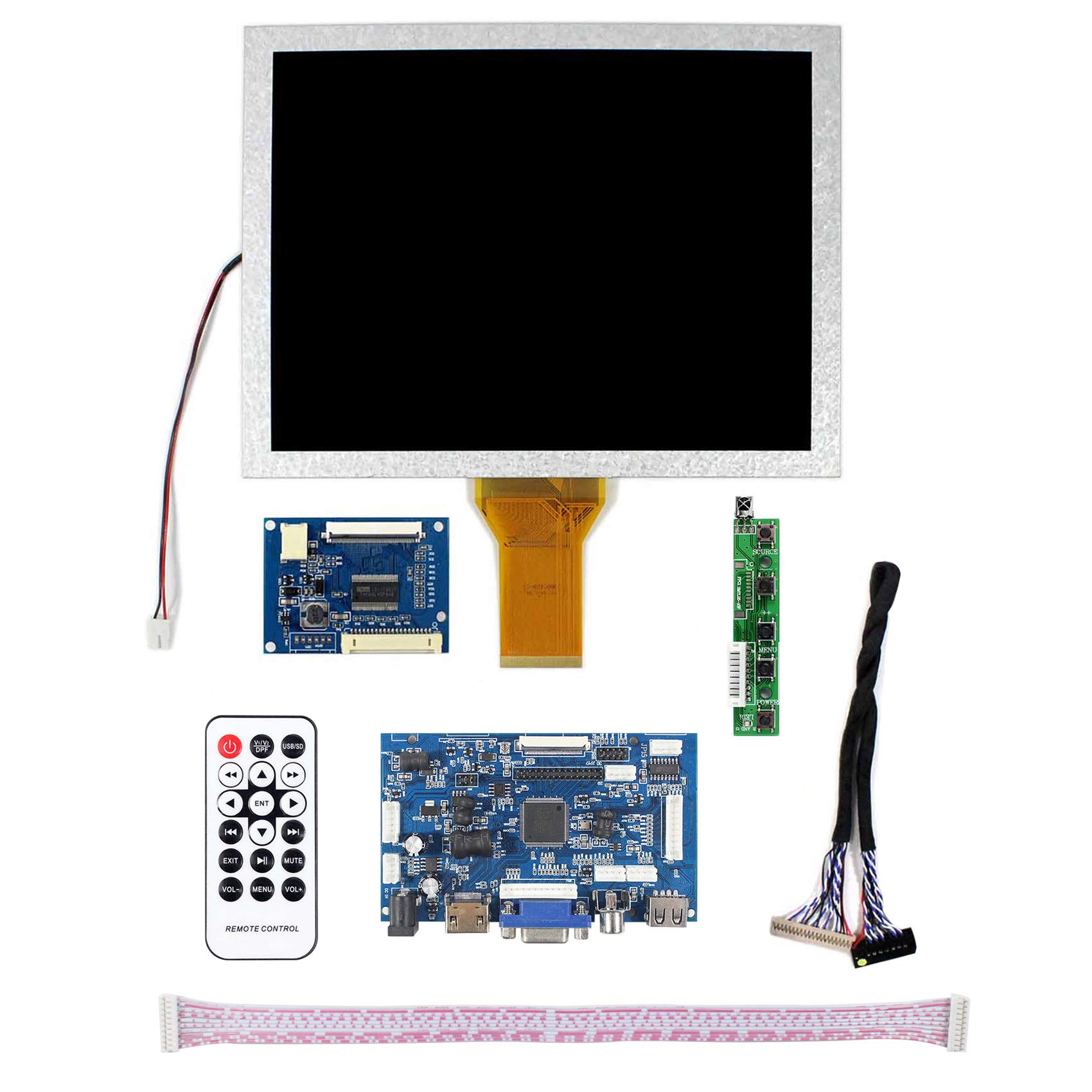 8inch EJ080NA-05A Screen 800x600 Monitor Panel Work with HDMI VGA 2AV USB Ports 50Pins Controller Driver Board