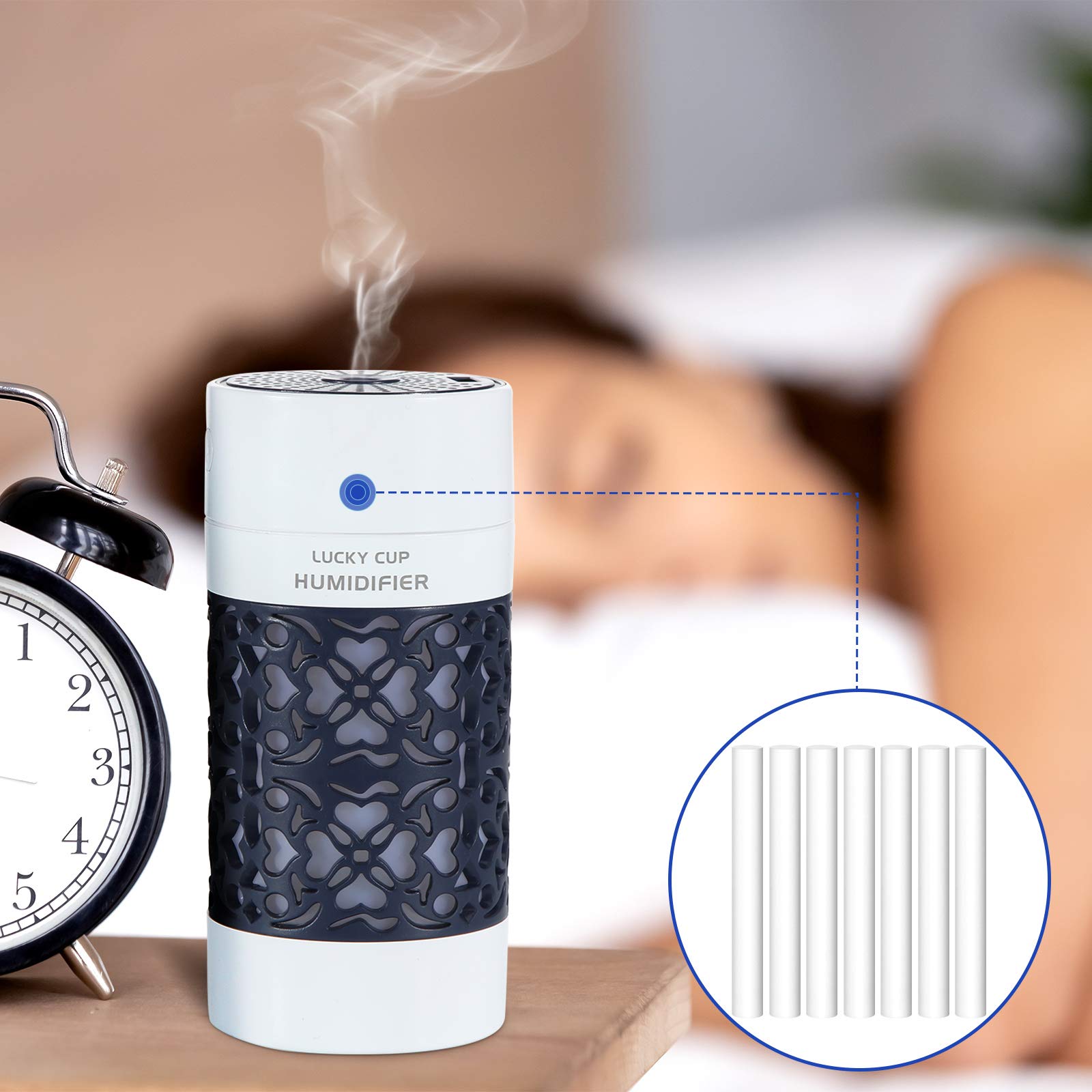 60 Pieces 2.75 X 0.31 Inch Car Diffuser Sponges Refill Sticks Humidifier Filter Replacement Wick Absorbent Sponge Sticks for Mini Car Office Bedroom Humidifier Ultrasonic Aroma Diffuser