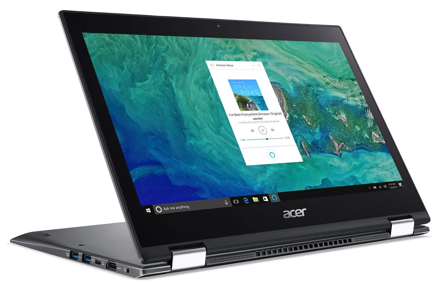 Acer Spin 5 SP513, 13.3in Full HD Touch, 8th Gen Intel Core i5-8250U, Alexa Built-in, 8GB DDR4, 256GB SSD, Convertible, Steel Gray (Renewed)