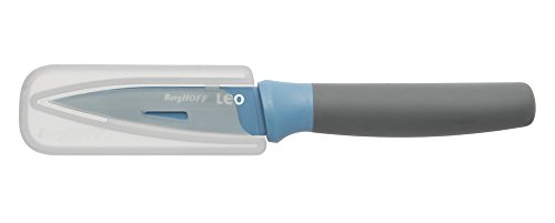 Berghoff Leo Stainless Steel Ceramic Coated Non-Stick Paring Knife, 8.5cm, 8.5 cm, Blue
