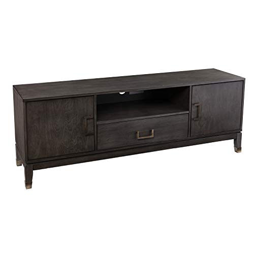 SEI Furniture Brenting w/Storage Media Stand, Graywashed