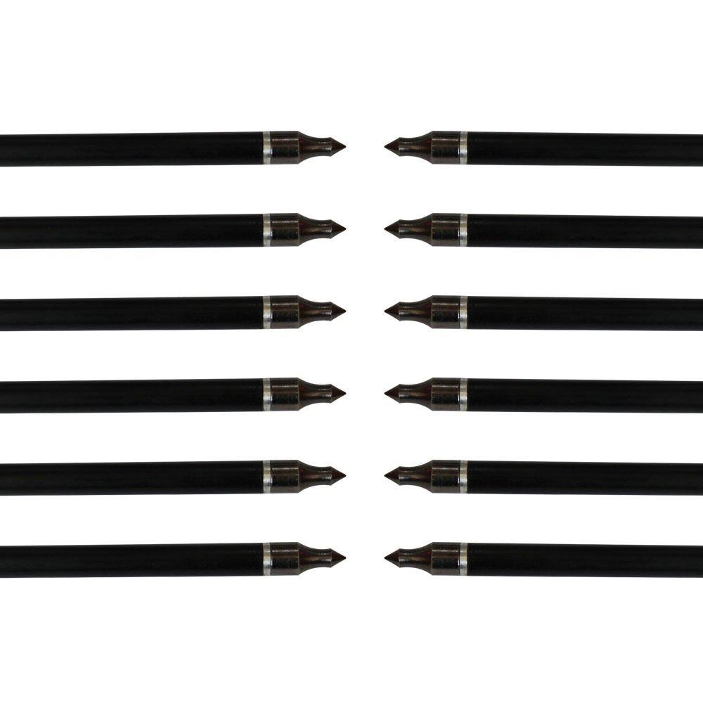 12Pcs 17" Fiberglass Crossbow Bolts Arrows with Replaceable Screw-in Broadhead Flat Nocks for Archery Hunting Target Practice