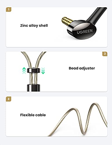 UGREEN MMCX Cable 8 Core 4.4MM to Dual MMCX Balanced Audio Cable, Silver Plated Copper HiFi Sound Audio Jack Earphone Replacement Cable Compatible with TIN Audio T2 T3 SE215 SE535, 4FT (MMCX 4.4mm)