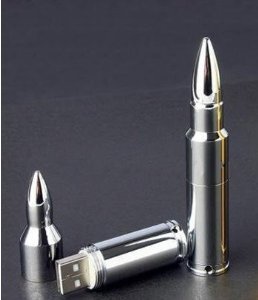 64 Gb USB Memory Stick Flash Pen Drive Mental Bullet Silver