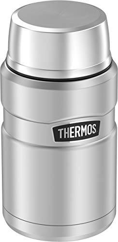 Thermos Stainless King 40 Ounce Beverage Bottle, Stainless Steel & Stainless King 24 Ounce Food Jar, Stainless Steel