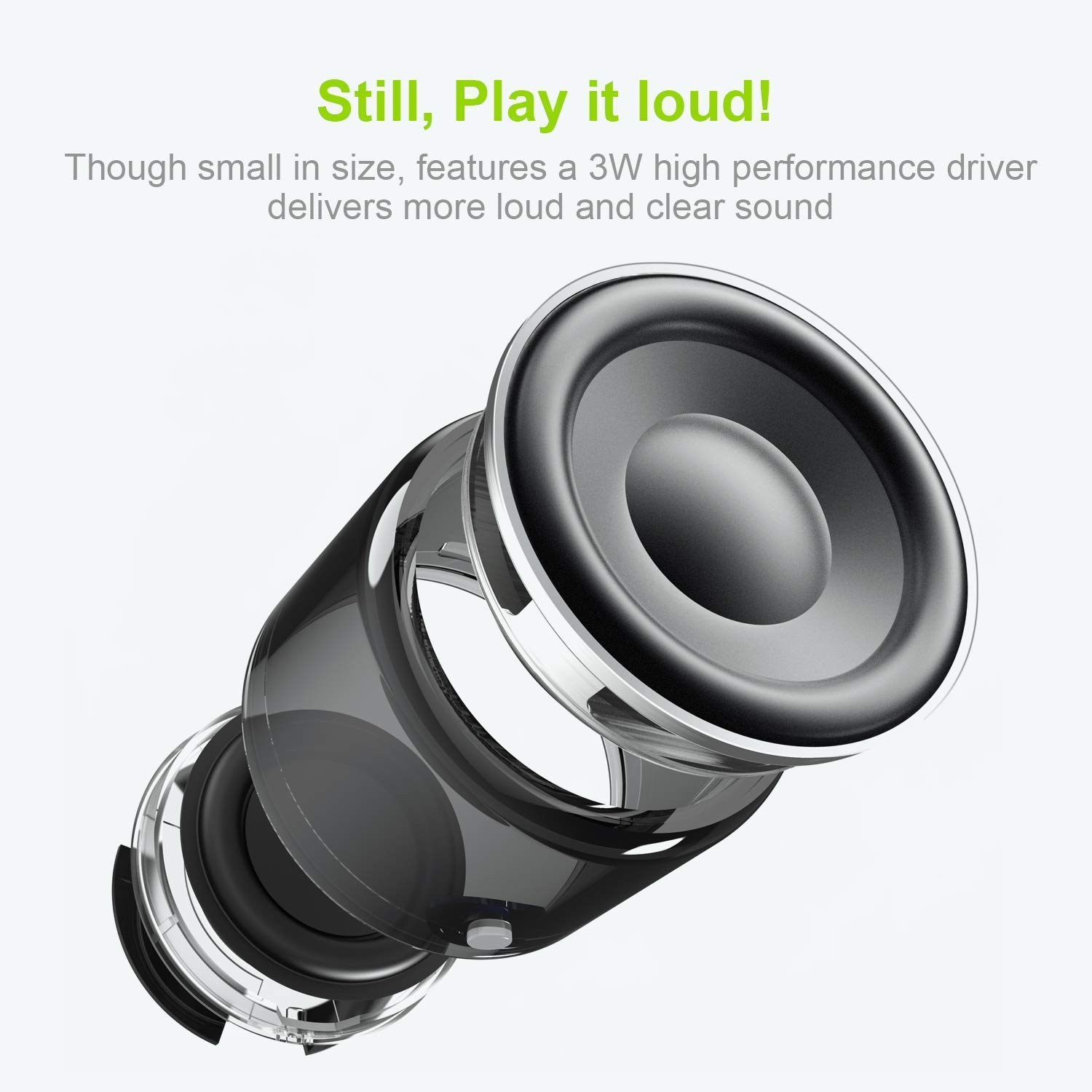 EWA Powerfull Mini Bluetooth Speaker A106 and 30W 4.8A Fast Car Charger (Dual Ports USB-C) - Perfect Travel Kit