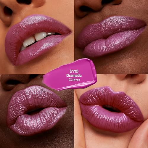 Revlon Super Lustrous Lipstick, Creamy Formula For Soft, Fuller-Looking Lips, Moisturized Feel, 770 Dramatic, 0.15 oz