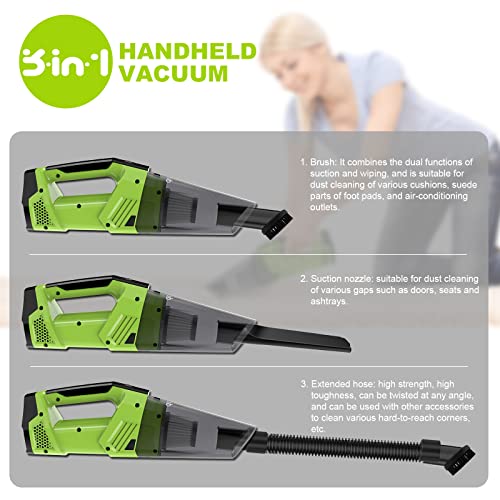 absob Cordless Handheld Vacuum Cleaner - High Power Portable Mini Wireless Car Vacuum Cleaner, Rechargeable, for Home Kitchen Office Car Corner Stairs Dust Gravel Crumbs Cleaning