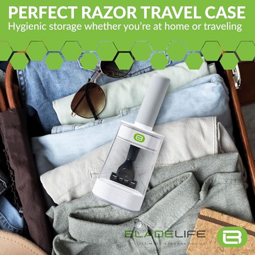 V1 for Men’s Razors Only: Razor Holder and Stand - Doubles the Life of your Blade - Deluxe Razor Case Keeps Blades Sharper for Longer