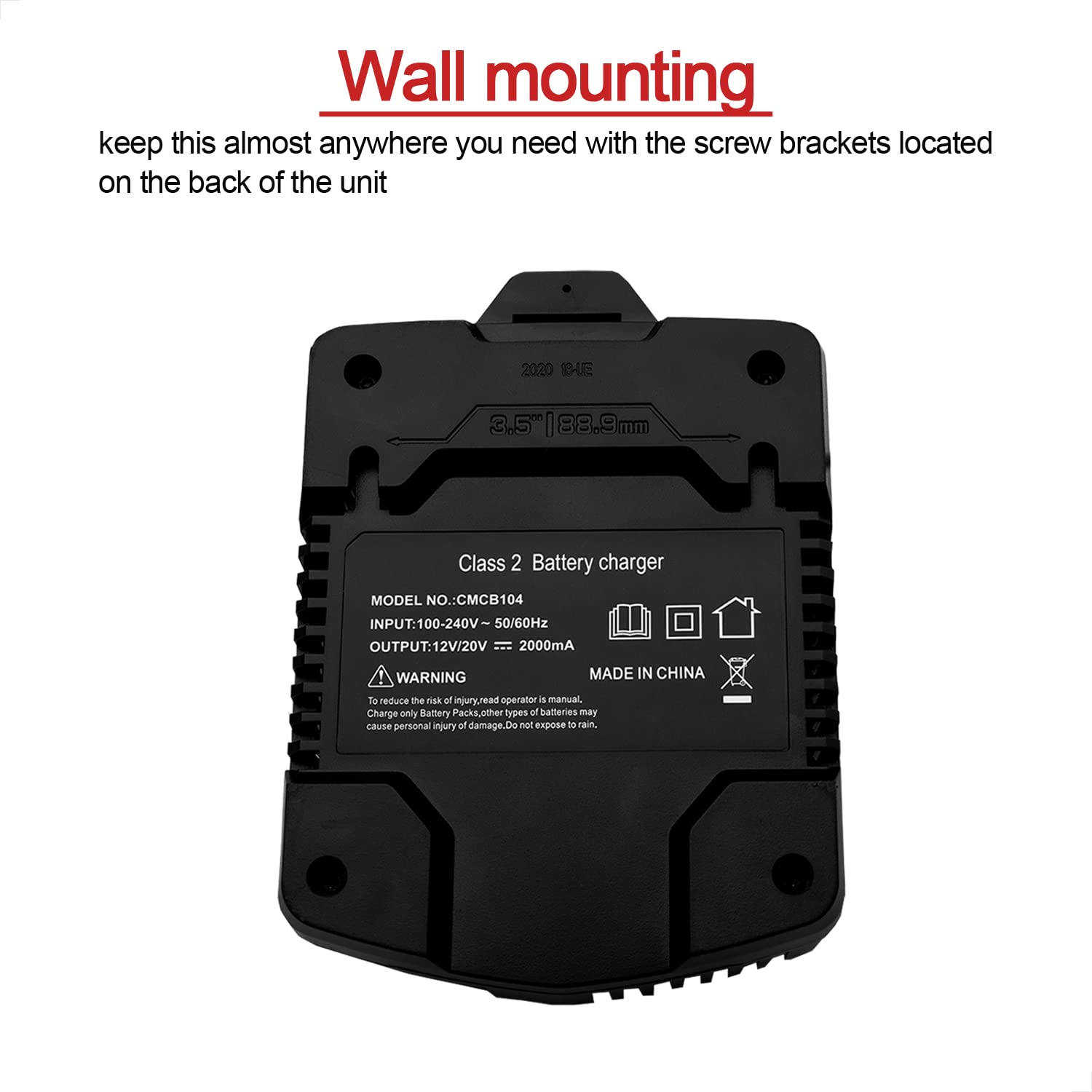20V Max Battery Charger Replacement for Craftsman CMCB104,Compatible with Lithium Batteries CMCB101 CMCB204 CMCB202 CMCB201 CMCB209 CMCB205 CMCB102 CMCB100 (CMCB104)