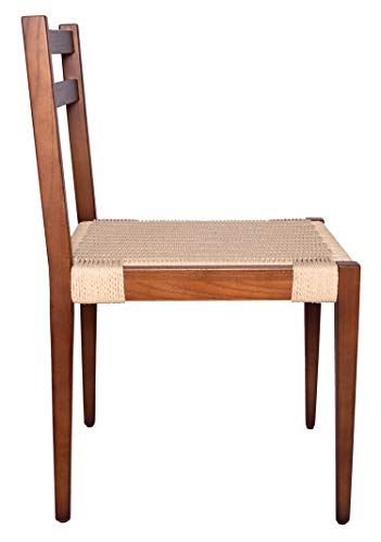 Amazon Brand β Stone & Beam Jane Mid-Century Dining Chair, Set of 2, 19.5"W, Ash Wood, Brown