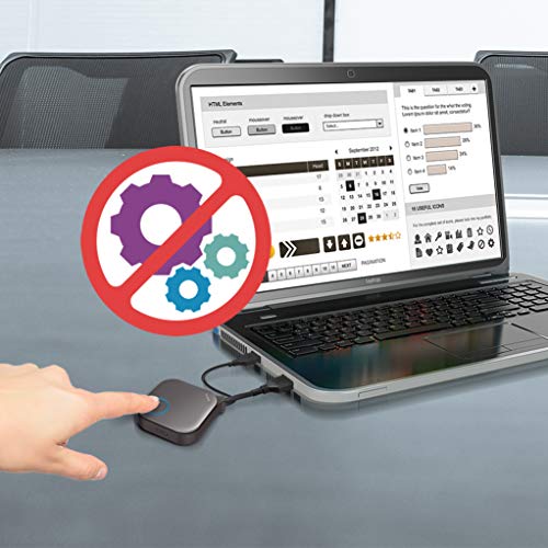 BenQ InstaShow S Wireless Screen Mirroring System,WDC20, 4-way Split-Screen, IFP Touch Back, 128-bit Encryption, includes 2 HDMI Transmitters & Holder, No App Needed, Supports Miracast and Airplay