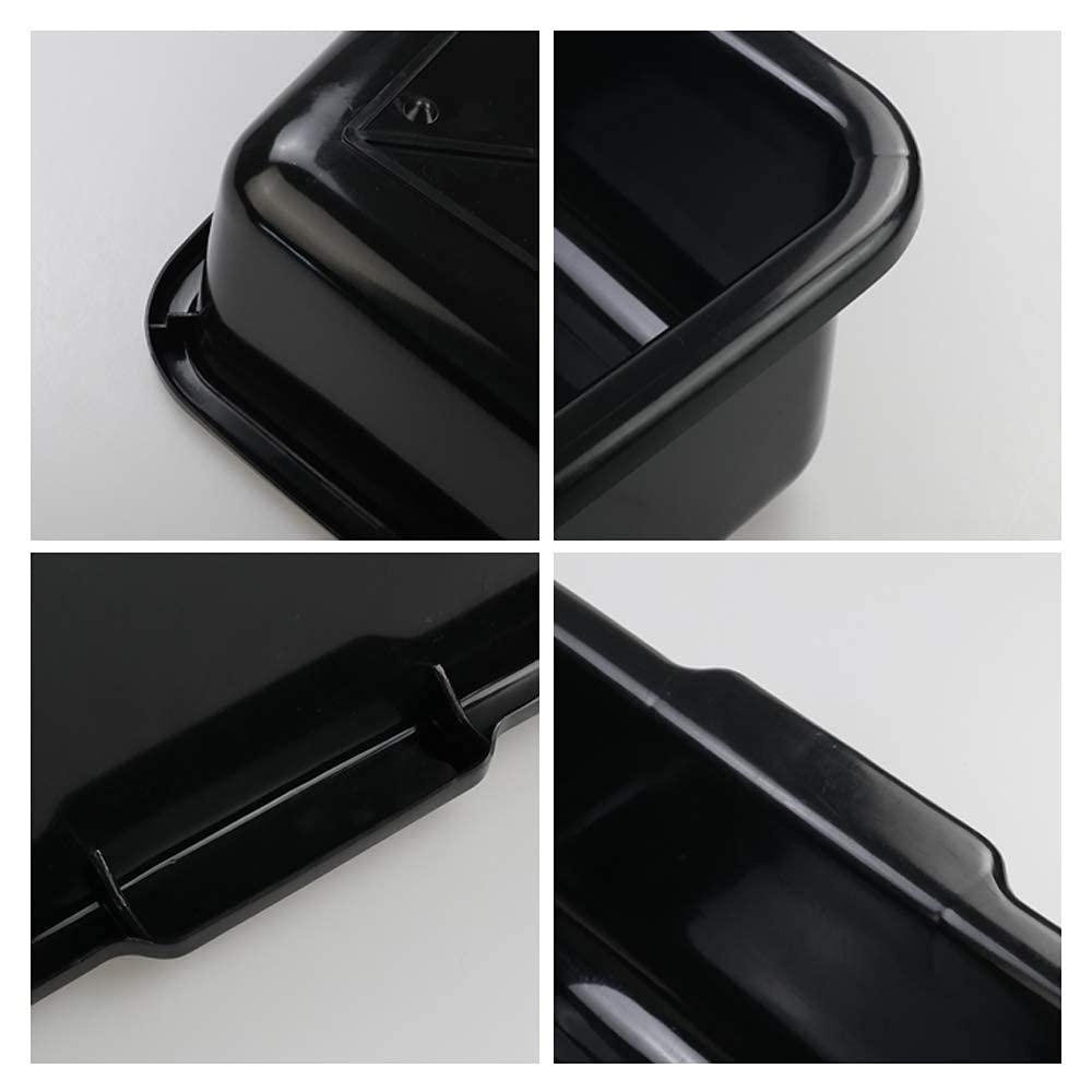 Parlynies 4-Pack 25 L Commercial Bus Box/Tote Box, Plastic Utility Bus Tub, Black