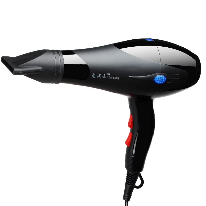 2 PCS Plastic Salon Hair Dryer Nozzle Replacement Blow Flat Hairdressing Styling Tool Diameter 4.5cm and 4.6cm Black