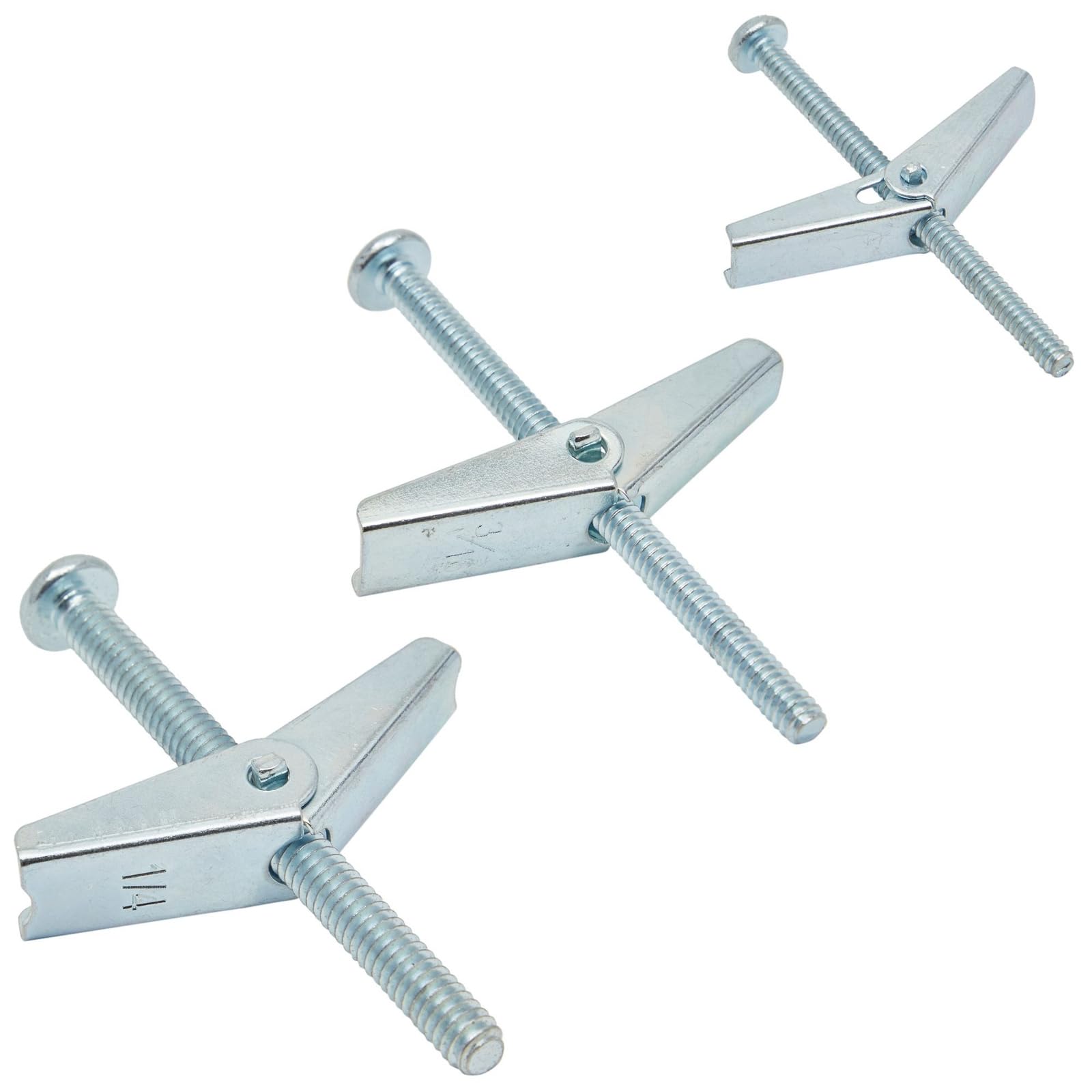 Built Industrial 48 Pieces Heavy Duty Toggle Bolts, Wall Anchors & Screws for Drywall, 1/4 Inch, 1/8 Inch, 3/16 Inch (3 Sizes)