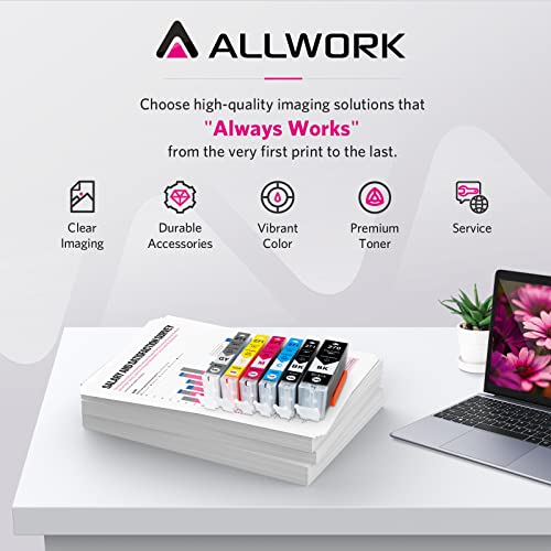 Allwork Compatible PGI-270XL CLI-271XL Ink Cartridge Replacement for Canon 270XL 271XL use for Pixma MG7720 TS9020 TS8020 MG7700 Printer (1 PGBK 1 Black 1 Gray 1 Cyan 1 Magenta 1 Yellow) 6 Pack