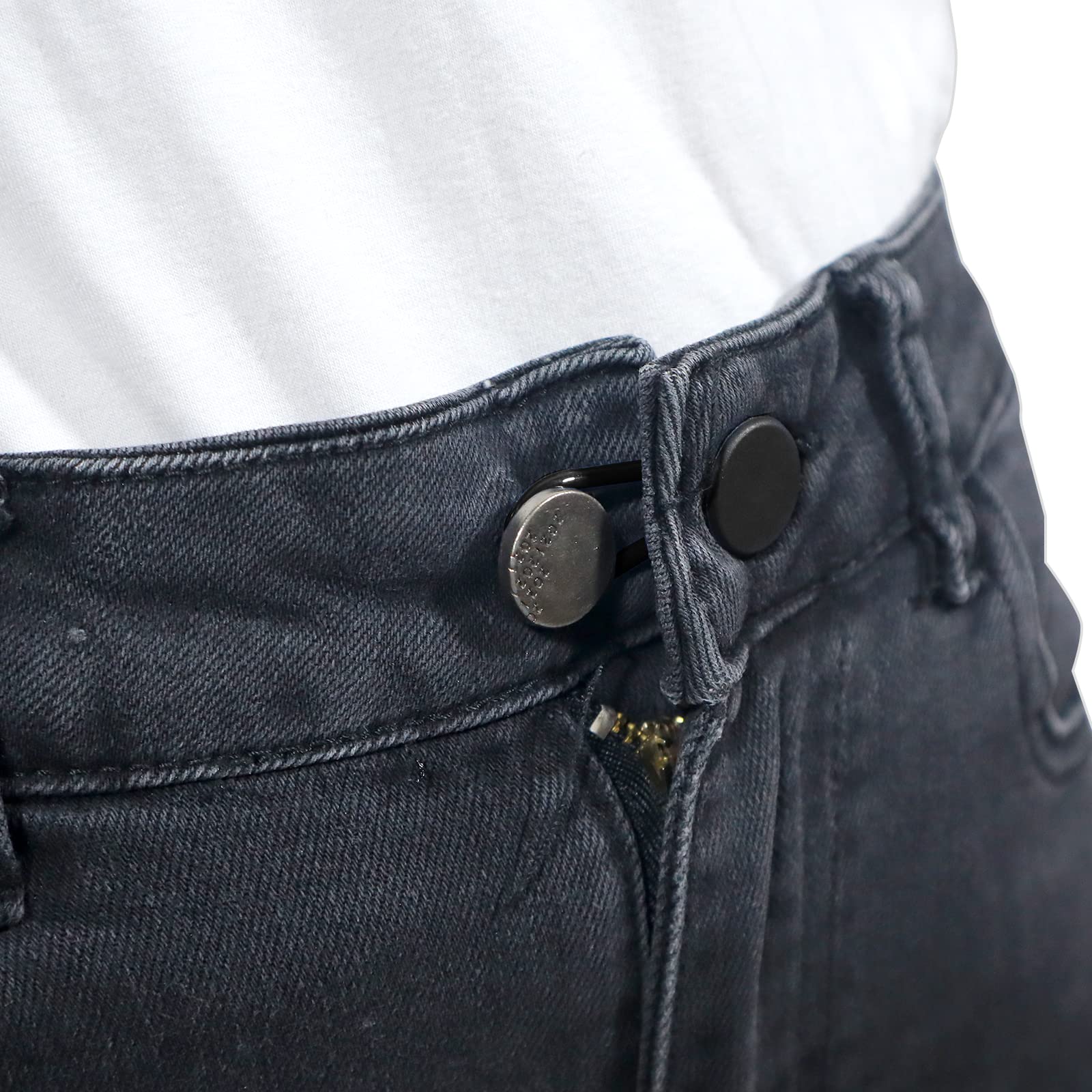 12PCS Button Extenders for Jeans, Jean Button Extender, Button Extender for Pants, Waist Extenders for Pants for Women for Men, Pants Waist Extension 1/1.4 Inches, Black, Blue, Khaki