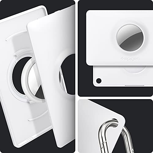 Spigen Air Fit Designed for Apple AirTag Wallet Card Case Cover AirTag Holder for AirTag Keychain Ring (2021) - White