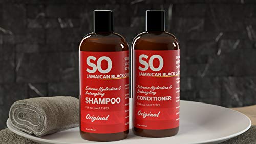 SO Jamaican Black Castor Oil Extreme Hydration & Detangling Shampoo | Prevent Hair Damage | Get Silky, Soft, Shine | Effective For Men & Women All Hair Types 12 Oz /354 mL