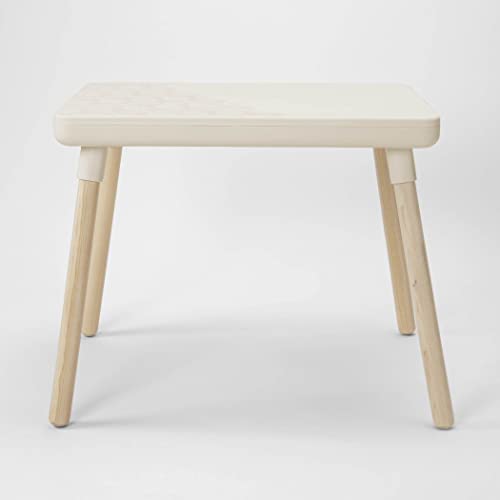 B. BX1865C1Z Spaces Set – 1 Craft Table & 2 Chairs – Natural Wooden Legs – Furniture for Kids – Ivory – 3 Years