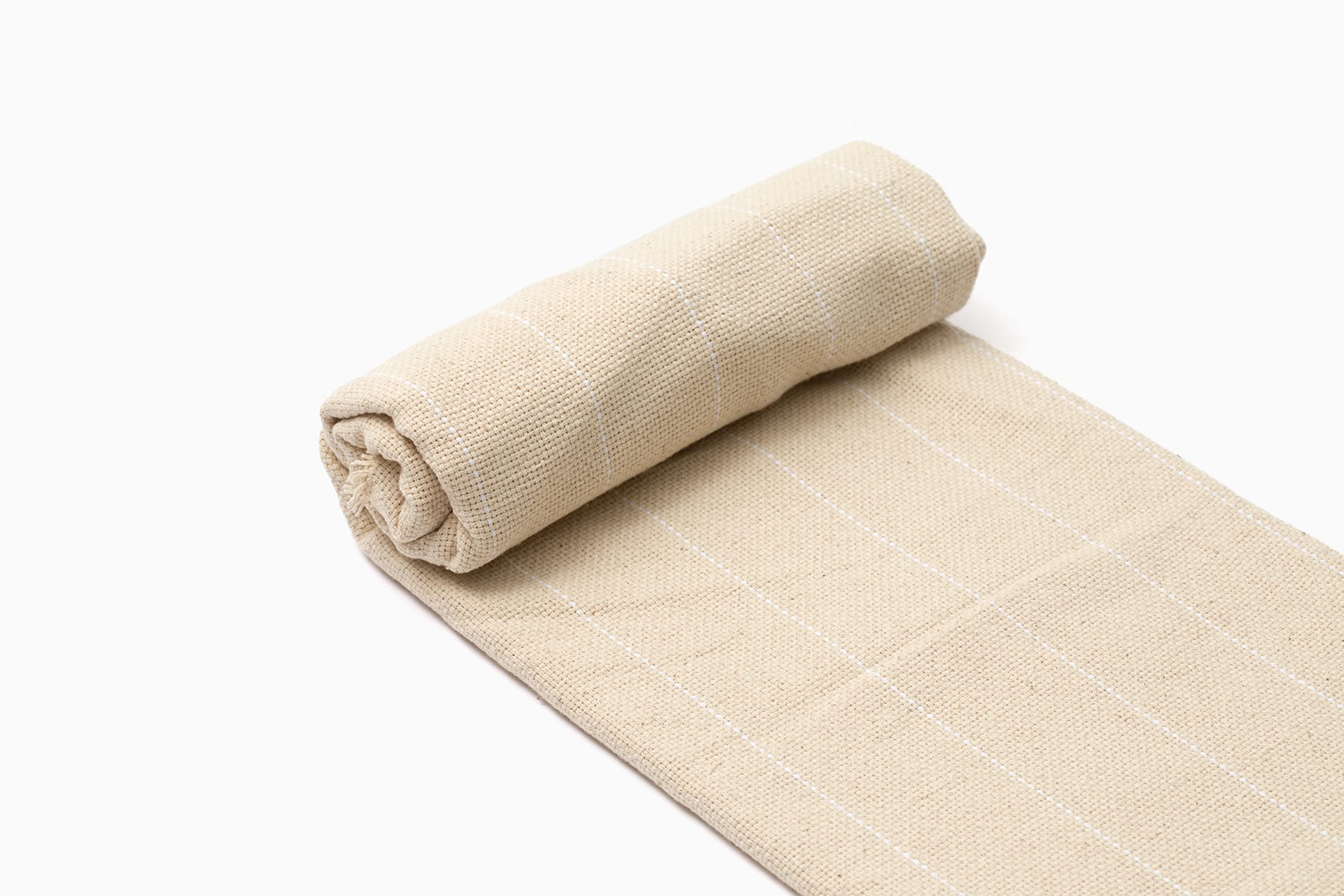 Bulk Monks Cloth with Guide Line - Wholesale Monks Cloth - 10 Yards Long, 60" Wide, 100% Cotton Monks Cloth Fabric Roll Bolt - Rug Making or Punch Needle Project (10 Yards - 360”x60”)