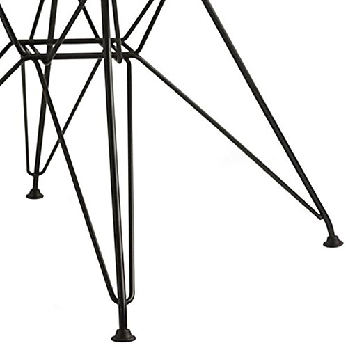 2xhome Plastic Shell Dining Arm Chair With Black Metal Legs, Orange