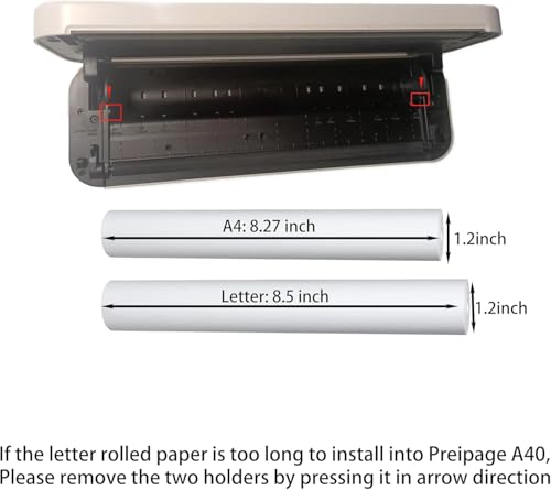 2 rolls (about 50 pages), A4, thermal printer paper, quick dry for pen, BPA free. For IOOIOO, Peripage, Munbyn, Jadens, Hprt, Phomemo thermal printers(lasting 3 years)
