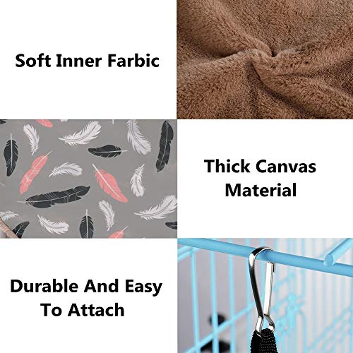 Small Pet Cage Hammock with 3 Christmas Bell Ornaments,Triple Layer Hammock Hamster Guinea Pig Cage Accessories Bedding Cozy Ferret Tunnel Cave Small Animals Bed for Chinchilla Sugar Glider (Pink)