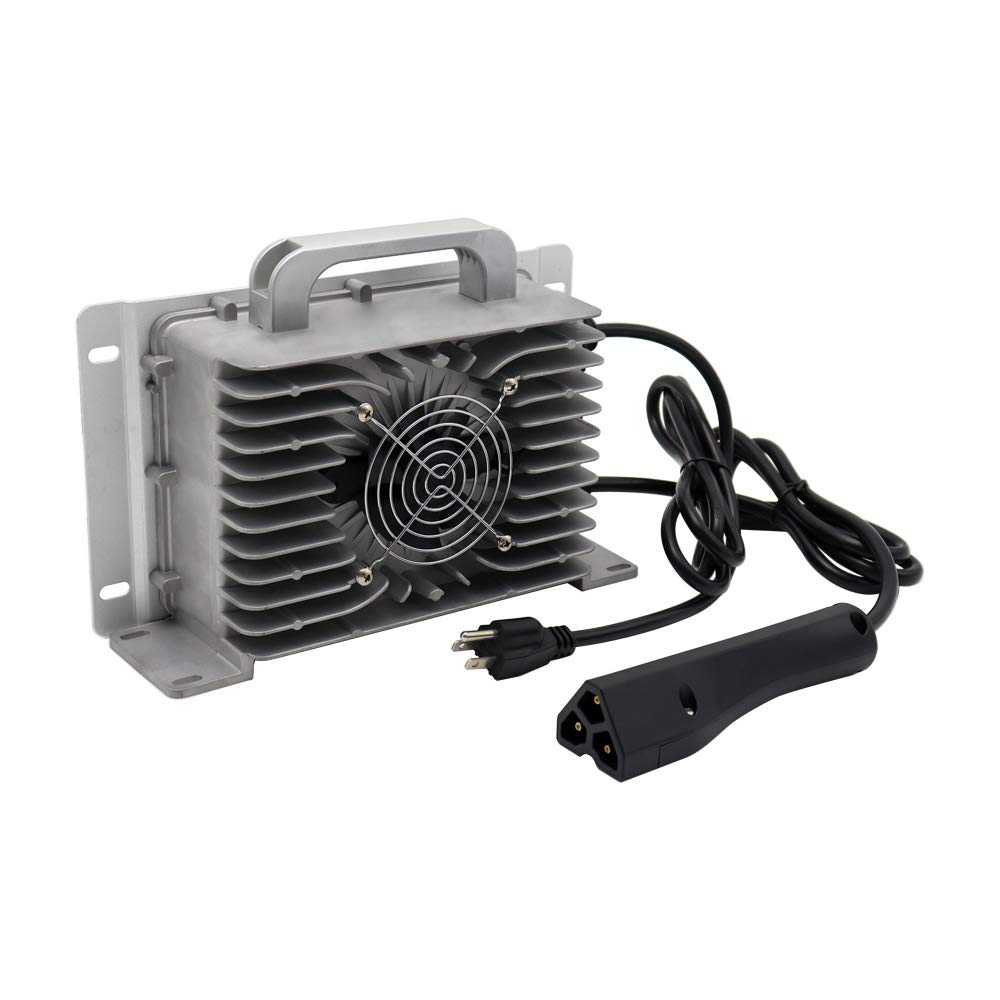 Abakoo 48V 15A Golf Cart Battery Charger for 48 Volt Ez-Go EZgo RXV/TXT with RXV Plug 3 Prong Connector, Waterproof IP68, Doesn't Fit OBC