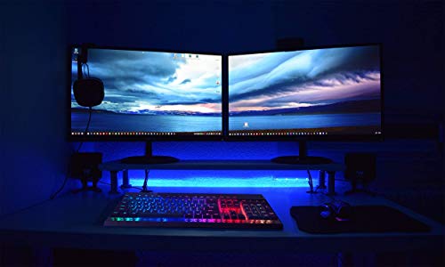 Better Livin 104 Doubleshot, ANSI Layout, OEM Profile, Cherry MX keycaps, Translucent Backlit Compatible Gaming Keyboard keycaps for 61/87/104 Keyboards (Purple-Blue)